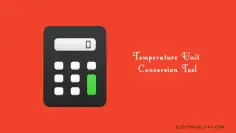 Temperature unit conversion tool