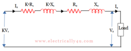 Equivalent resistance and reactance of transformer